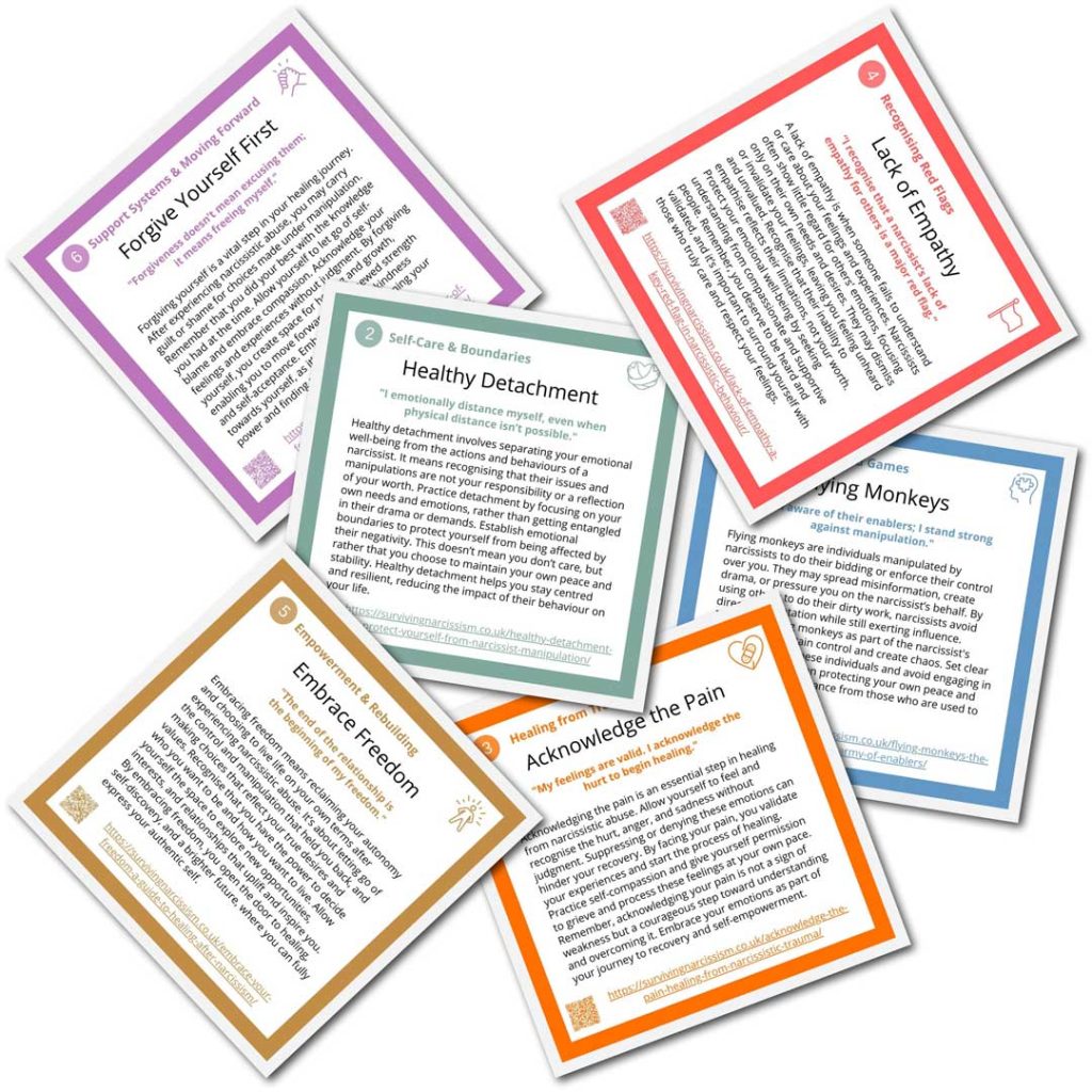 Surviving Narcissism Card Deck - for survivors of narcissistic abuse